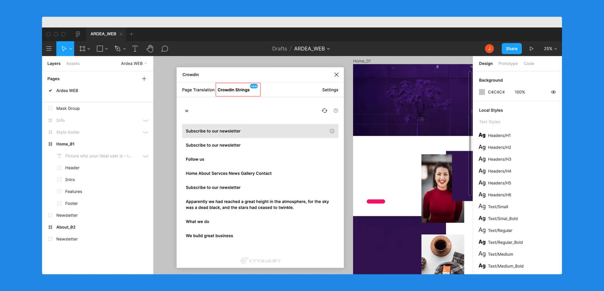 Crowdin + Figma. Translation plugin for multilingual designs